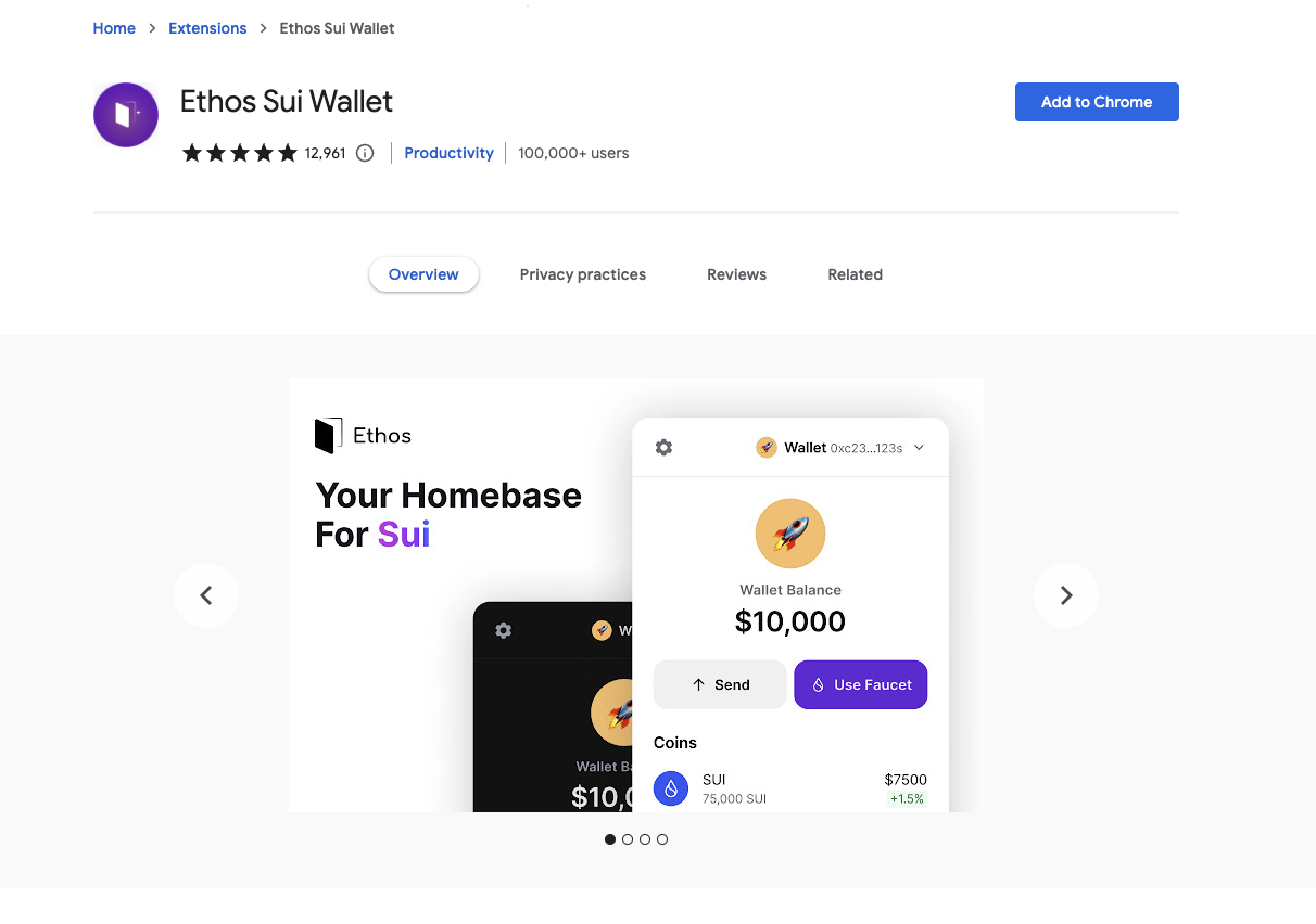 How to Setup Your Sui Ethos Wallet - ORANGE COMET